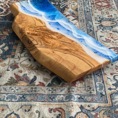 Your Custom Black Walnut Ocean Desk, Wave Desk, Beach Desk, Live Edge ...