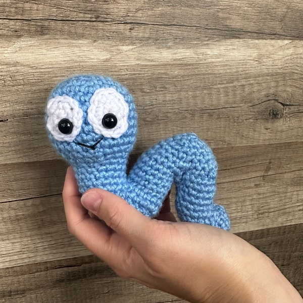 NO SEW (except the Eyes) Earthworm Amigurumi Crochet Pattern, Worm ...