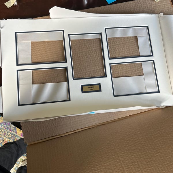 Custom Multiple Opening Single Mat Matboard for Picture and Certificate ...