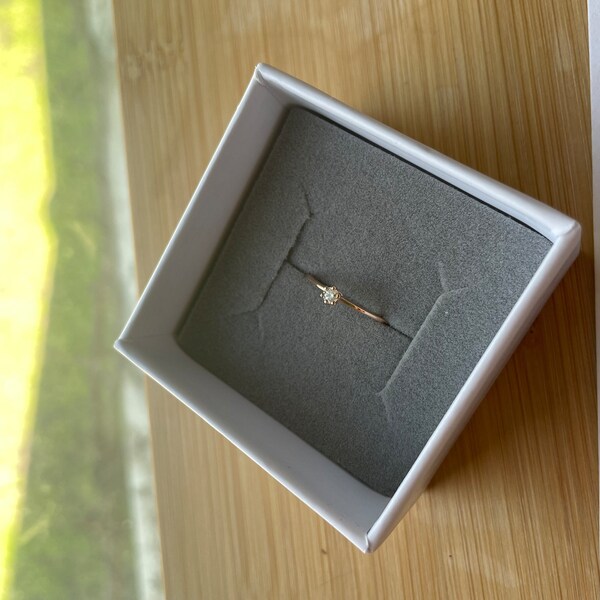 Womens Small Promise Ring, Simple Promise Ring, Dainty Gold Promise ...