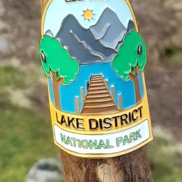 Lake District Walking Stick Badge/pin - Etsy