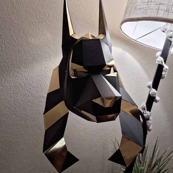 Papercraft DIY Anubis Mask, Paper 3d Anubis Mask, Anubis Template, SVG ...
