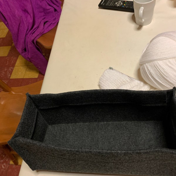 CD Storage Box With Leather Handle, Felt Basket, Minimalist ...