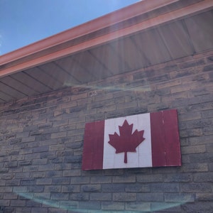 Personalized Firefighter Red Thin Line/axe Wooden Canada Flag | Fire ...