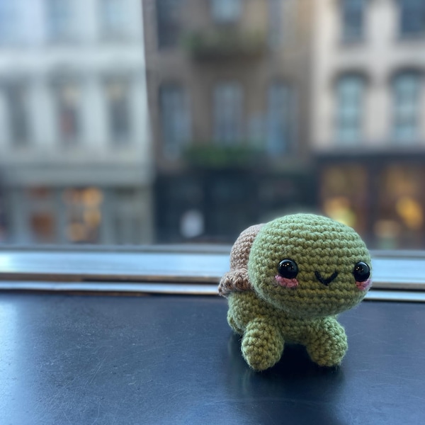 Tiny Turtle Crochet Pattern , Amigurumi Mini Sea Animal Crochet PDF Ebook , Beginners Tiny Small ...