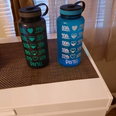 Custom Water Bottle Water Bottle Tracker Water Bottle With Hourly Time ...