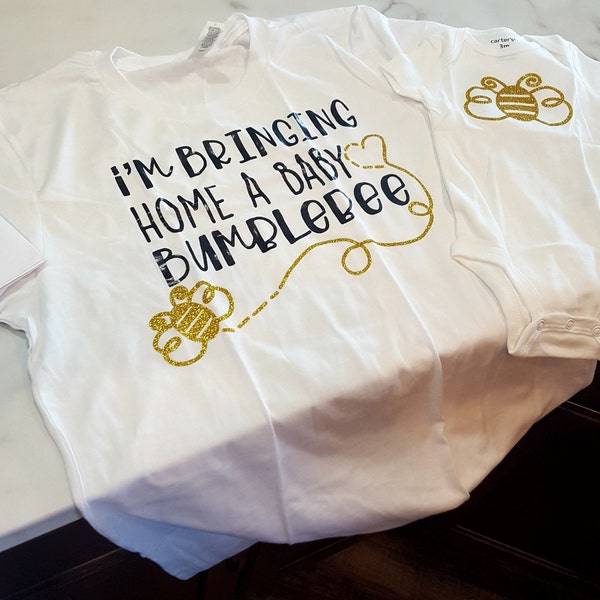 Adorable I'm Bringing Home a Baby Bumble Bee Matching Mommy and Me ...