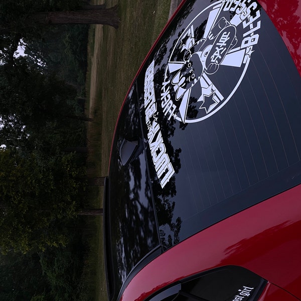 Lucky & Blessed Windshield Rear Window Decal Car Sticker Banner JDM ...