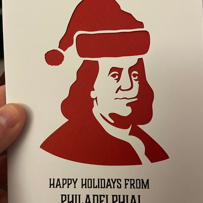 Boxed Set Pittsburgh Skyline Santa Cards - Etsy