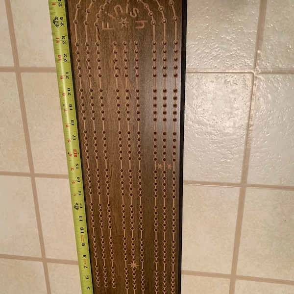 Extra Large 3 Player Cribbage Board Large Metal Pegs Easy Play Three ...