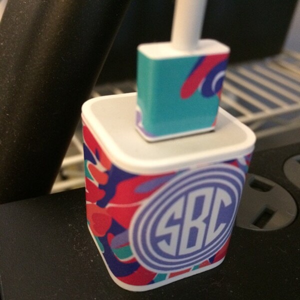 Phone Charger Monogram/charger Decal/monogram for Phone Charger/wall ...