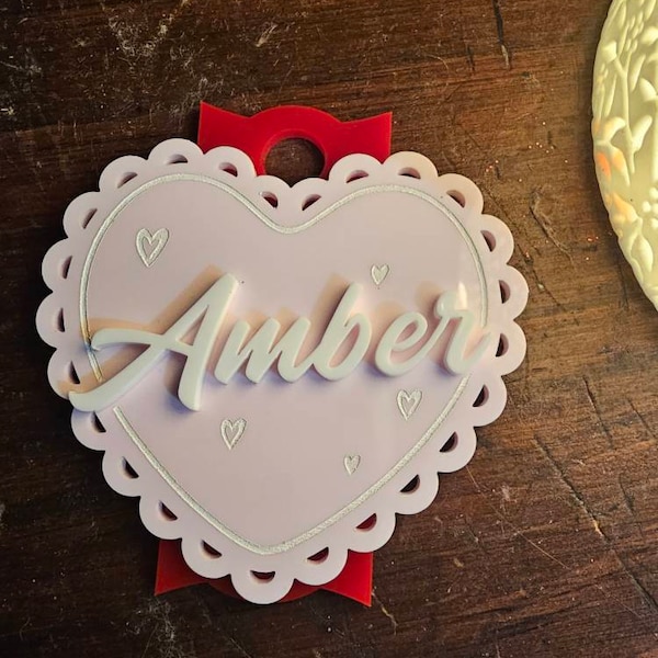 Personalized Name Gift Tag, Acrylic Christmas Gift Tag, Stocking Gift ...