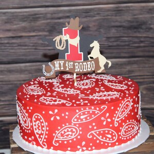 My First Rodeo Birthday. My First Rodeo Cake Topper. Cowboy Cake Topper ...