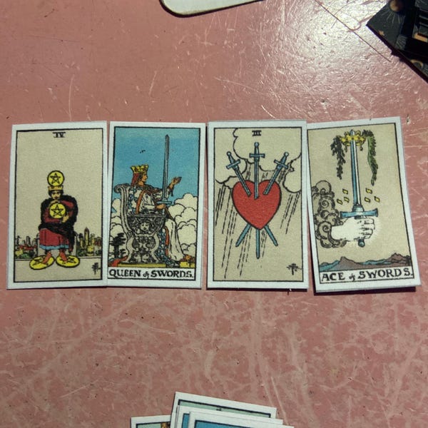 Mini Tarot Deck With Guidebook | Mini Tarot Cards With Full Rider Waite ...