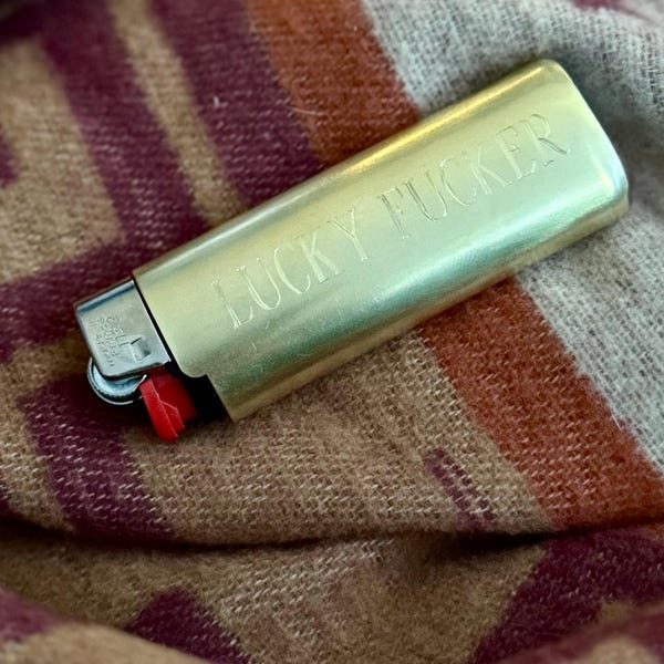 Lucky Fucker Brass Lighter Case W/new BIC Lighter - Etsy