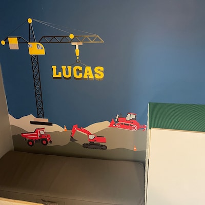 Construction Vehicles Trucks Tractor Cars Wall Stickers,construction ...