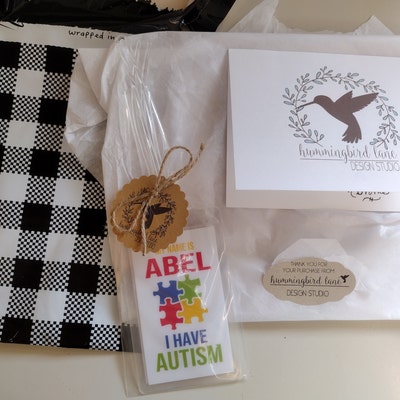 Autism Bag Tag, Autism Alert Tag, Personalized Bag Tag, Autism Hang Tag ...