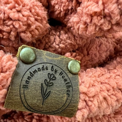 Custom Name Labels,your Design Your Log Real Leather Tags,knitting ...