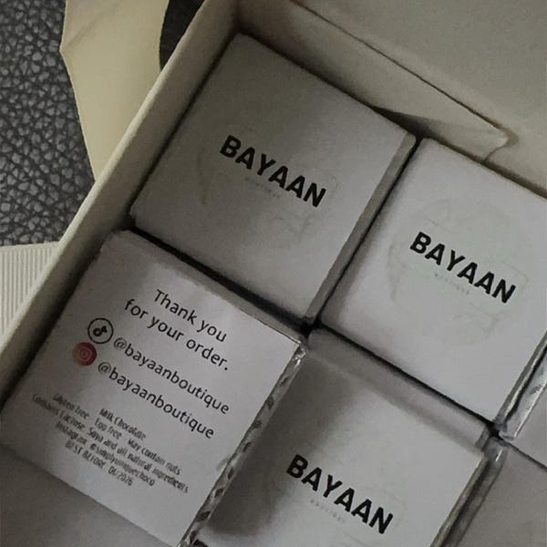 Business Custom Personalised Chocolate Favours Handmade Square Small ...