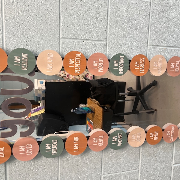 Boho Affirmation Station: Classroom Mirror Decor (editable Posters ...