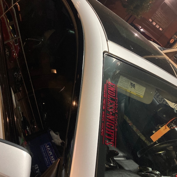 Endless Nights JDM Car Window Decal Sticker Bumper Sticker, Windshield ...