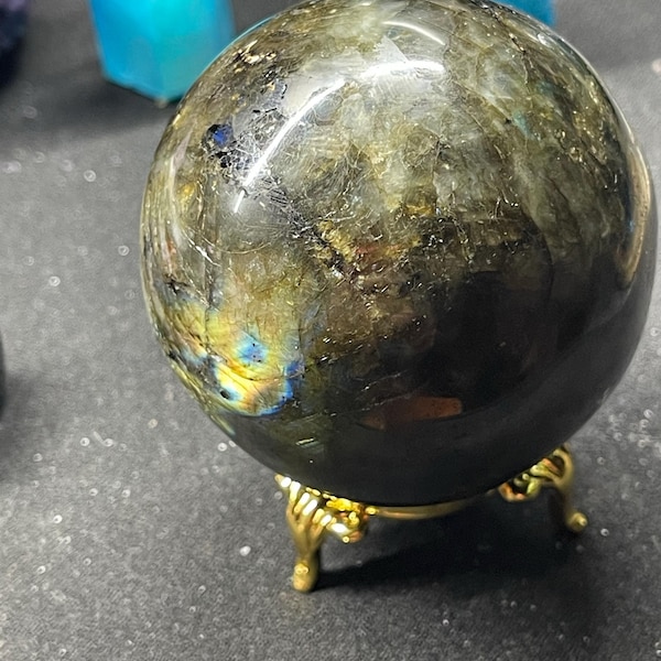 Extra Large Gold Sheen Obsidian Sphere/natural Black Obsidian Sphere ...