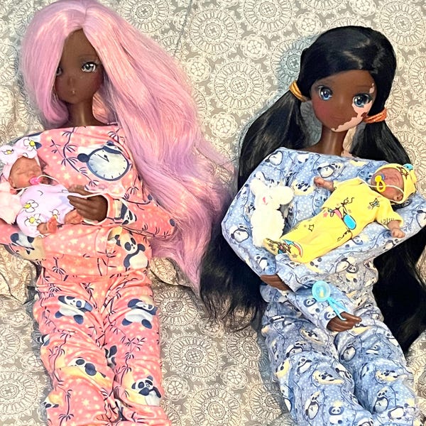 Mini Silicone Baby Doll 3 Inch Full Body Evie (8cm), Painted, Close ...