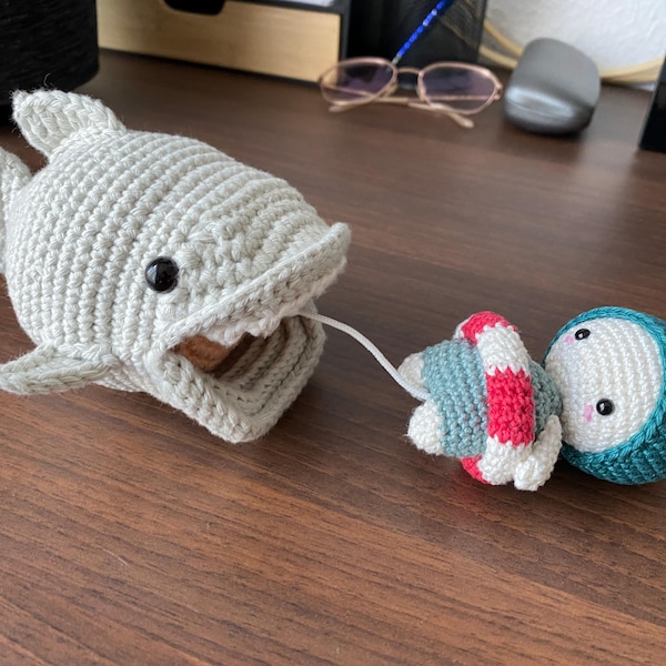 Crochet Pattern Lalylala BIG FISH Amigurumi Diy • Shark With Jaws ...