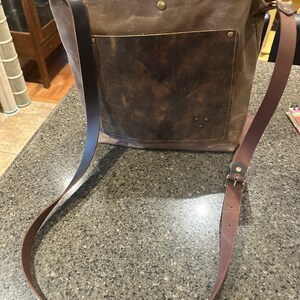 The Jade Slip Thru Tote Handmade Leather Tote Bag Green Leather ...