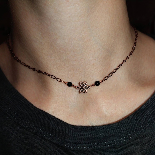 Celtic Jewelry, Irish Green Connemara Marble Stones, Copper Celtic Knot ...