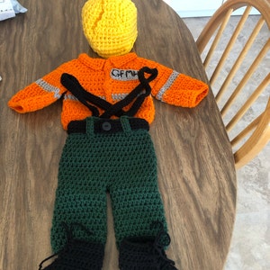 Crochet Baby Lineman Set/newborn Photo Prop/photography Prop/baby ...