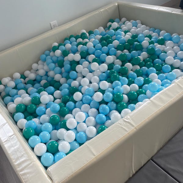 Rainbow Ball Pit Balls for Kids Play, Plastic Balls for Ball Pit, BPA ...