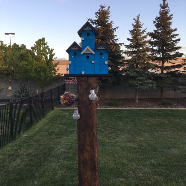 Large Birdhouse for Outdoors, SPECIAL ORDER, Post Mount Birdhouse ...
