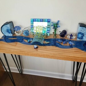 Epoxy River Table, Red Oak Epoxy Table, Epoxy Resin Table, Red Oak ...