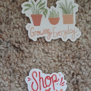 Growing Everyday Potted Plant Clear Sticker Plant Sticker, Potted ...