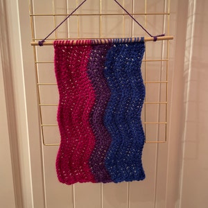Crochet Pride Pattern Lgbtq Queer Lesbian Bisexual Flag Wall Hanging ...