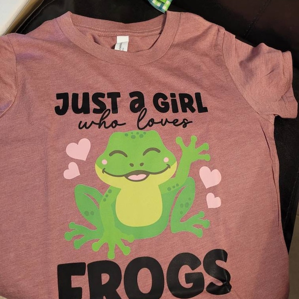 Cute Frog Shirt, Just A Girl Who Loves Frogs Shirt, Frogs Lover Tees ...