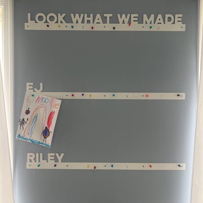 Custom Kids Art Display Board Magnetic, Playroom Wall Art, Kids Room ...