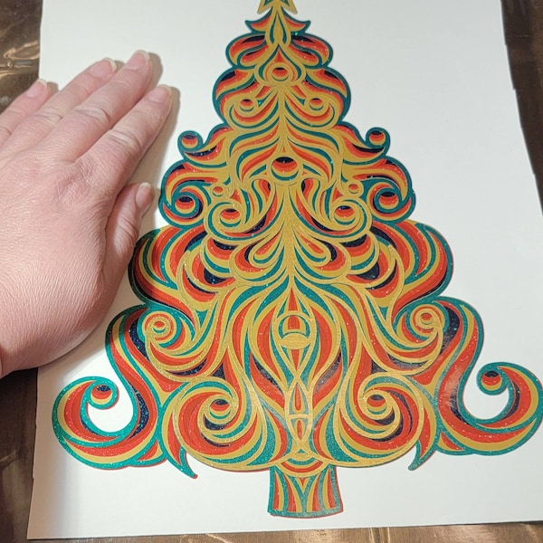 Christmas Tree 3D Zentangle Svg Files | Papercut for Cricut, CNC, Laser ...