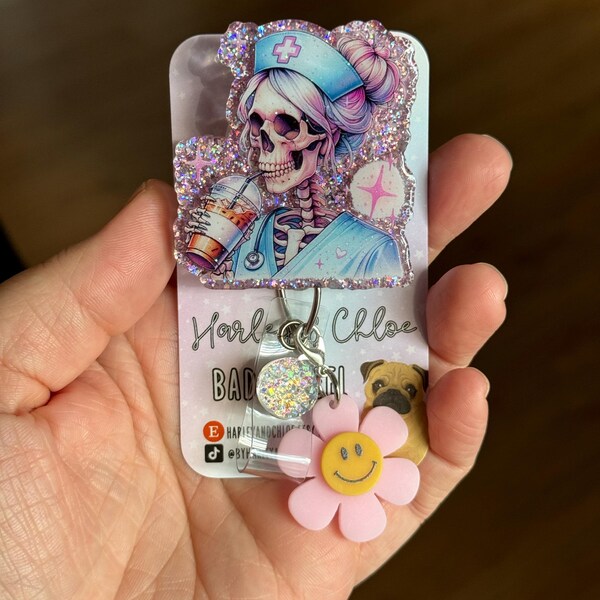 Custom Badge Buddy Smile Badge Buddy Medication Badge Reel CMA Badge ...