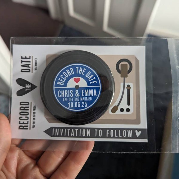 Wedding Favour Bottle Opener Magnets - Vinyl Record Design Complete ...