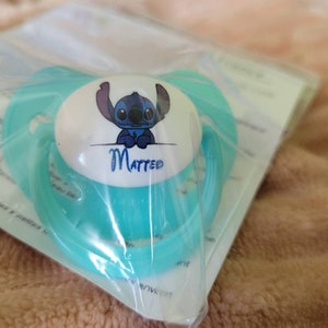Personalized Stitch Baby Pacifier With First Name STC - Etsy