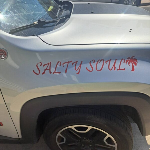 Two Printed Vinyl Hood Decals Custom Name Text Accessories, Hood Decals ...