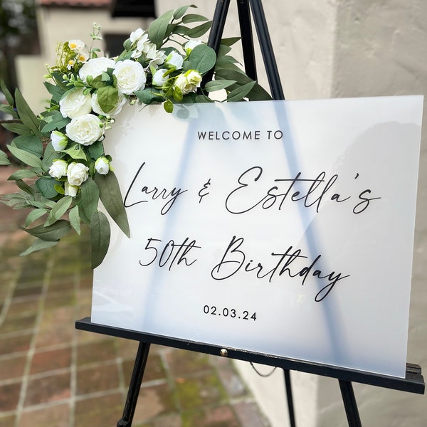 Acrylic Birthday Sign, Hanging Modern Birthday Sign, Modern Birthday ...