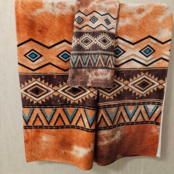 Western Cowhide Print Area Rugs Faux Cow Hide Accent Rug Southwestern ...