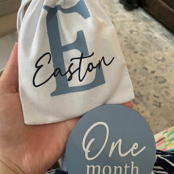 Acrylic Baby Milestone Discs/personalized Baby Shower Gift/baby Photo ...