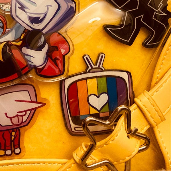 TV Head Cute Acrylic Keychains! - Etsy