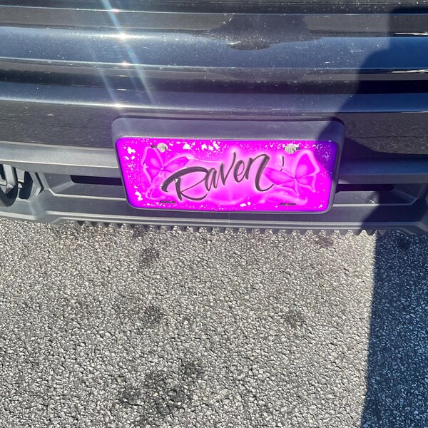 Airbrush License Plate Custom License Plate Car Tag Personalized ...