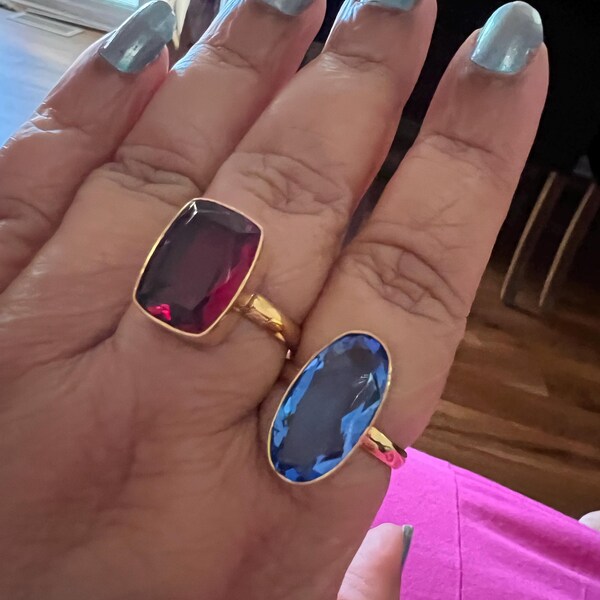 Oval Cut Green Hiddenite 18K Matte Finish Rose Gold Ring, Green ...