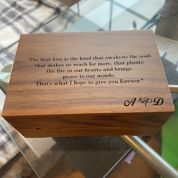 Custom Song & Laser Engraved Music Box | Personalized Engraved Design ...